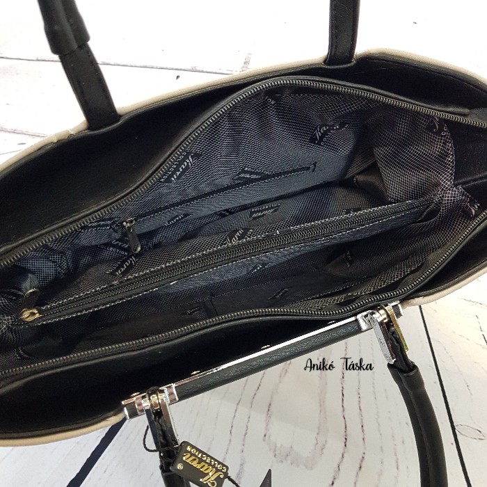 Karen nagy női táska merev falú bézs 2275